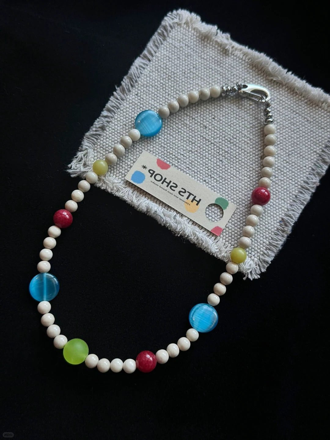 Three Primary Colors Beige Necklace | Unique Handmade Jewelry – Gagagleam