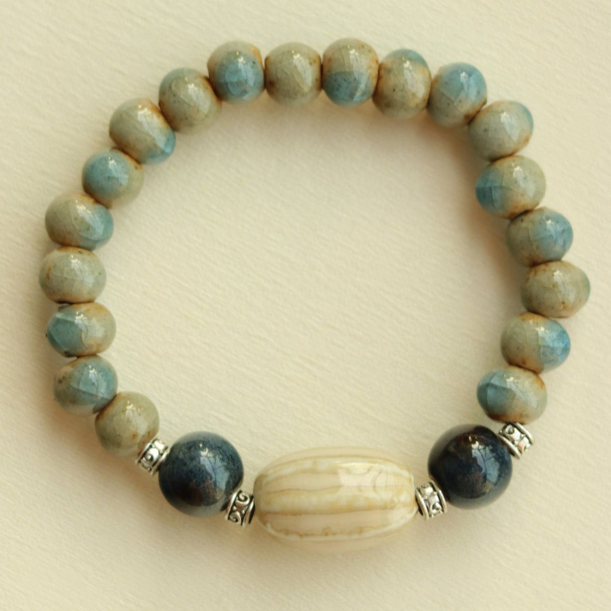 Ceramic Almond Beaded Bracelet – Gagagleam